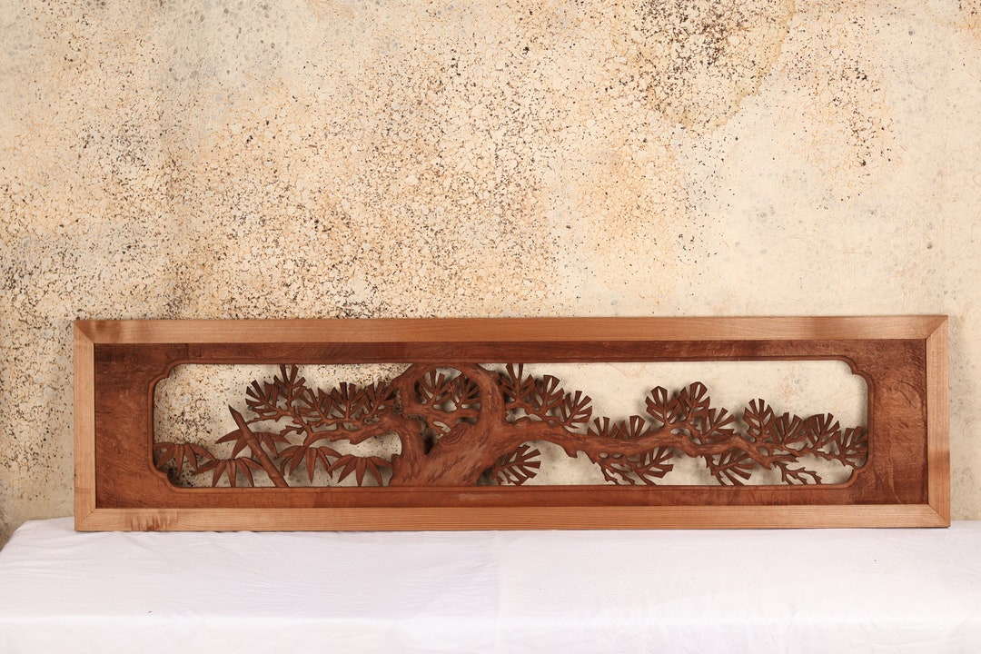 Vintage Japanese Ranma Transom Natural Wood 24A-18-3 - Etsy