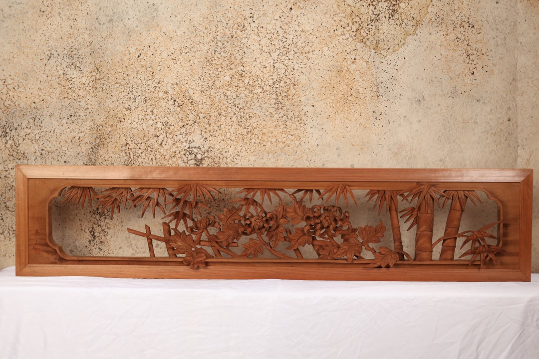 Vintage Japanese Ranma Transom Natural Wood (24A-18-4) - Etsy