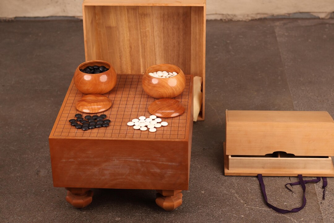 Japanese Go Board Go Ban Wood Go Ishi Igo Set (24J-460) - Etsy