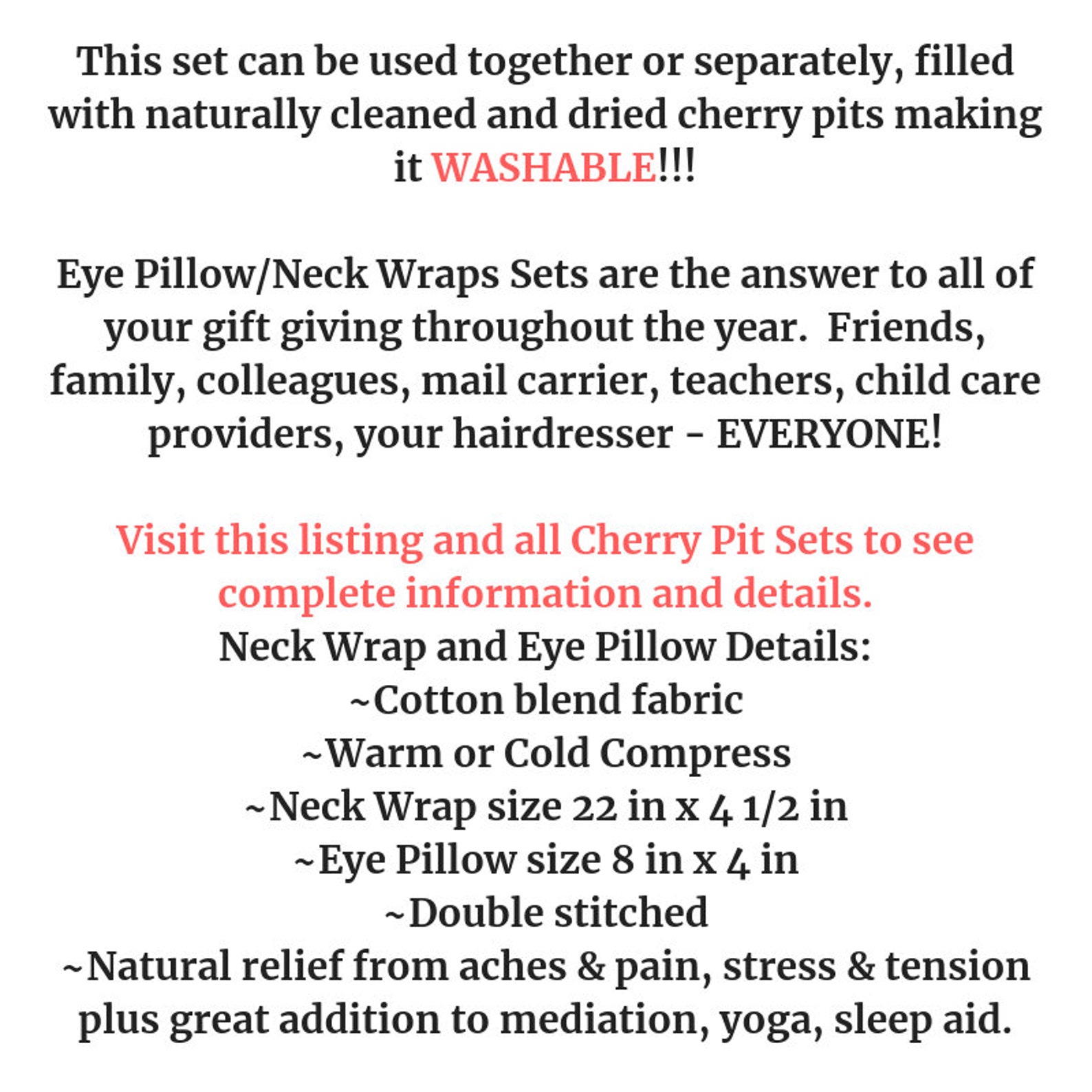 Cherry Pit Heating Pad Set, Cherry Pit Packs, Fern, Hot Cold Pack Sets ...