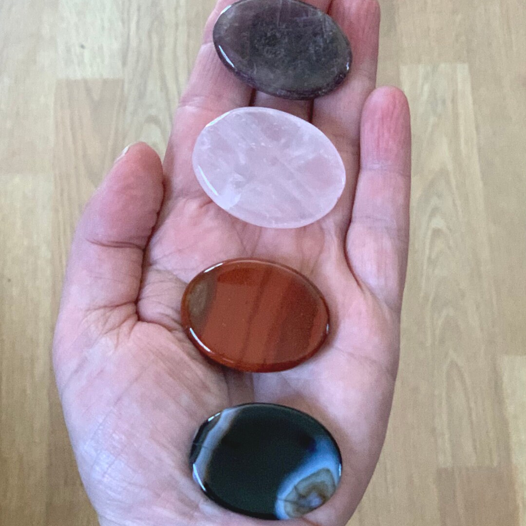 Worry Stone Fidget Stone Worry Coin Thumb Stone Soothing - Etsy