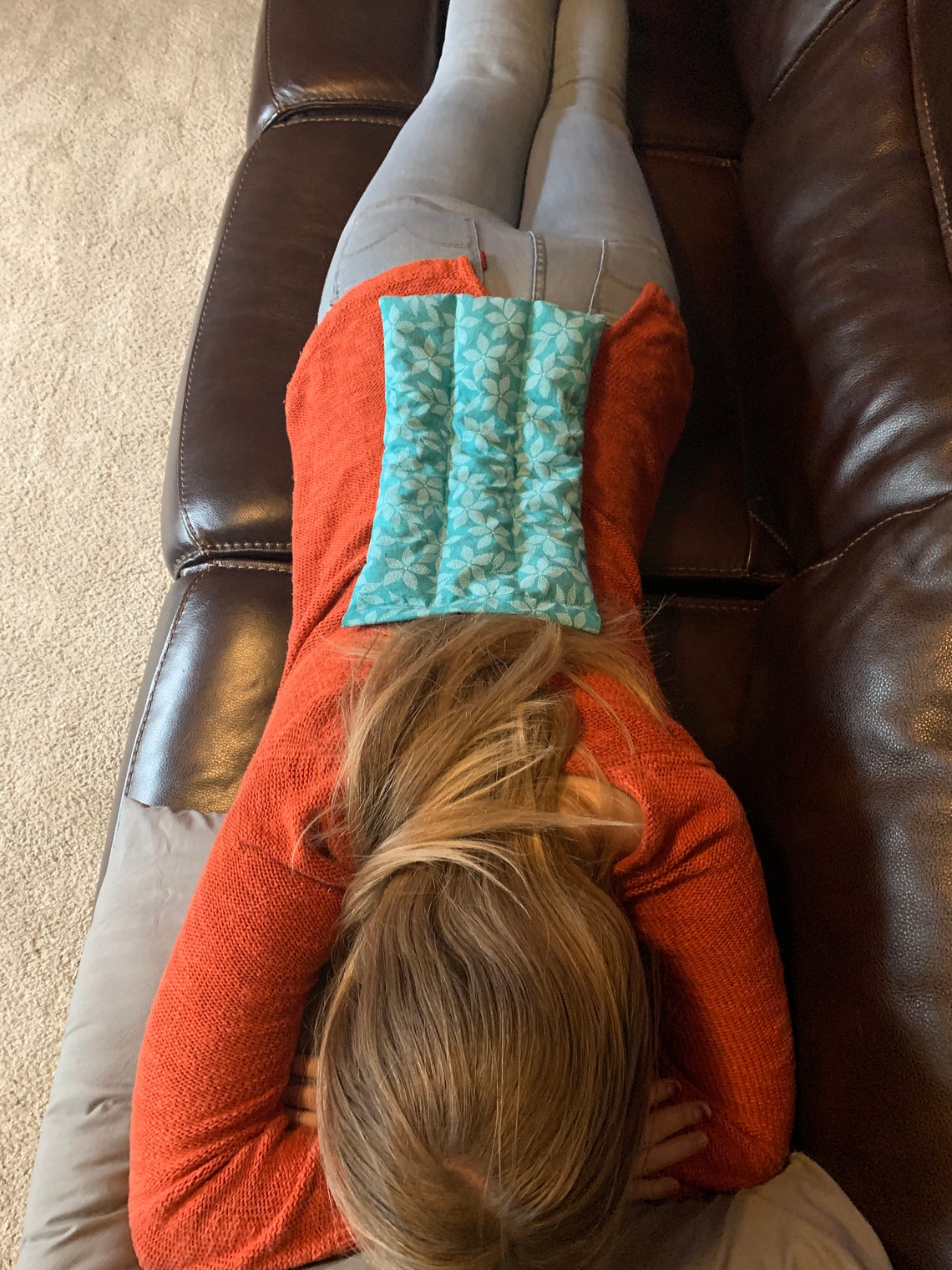 Large Wrap Heating Pad Cherry Pit Pack Flax Pack Hot Cold | Etsy