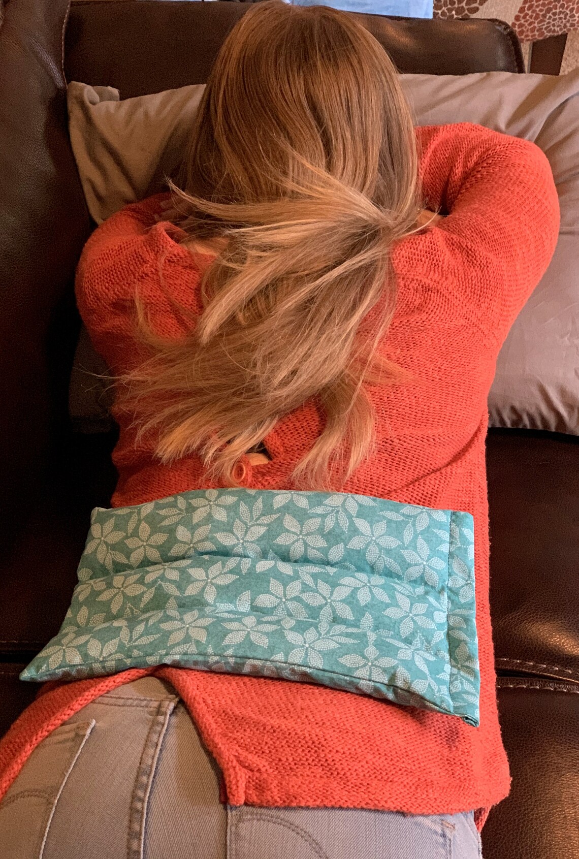 Large Wrap Heating Pad Cherry Pit Pack Flax Pack Hot Cold | Etsy