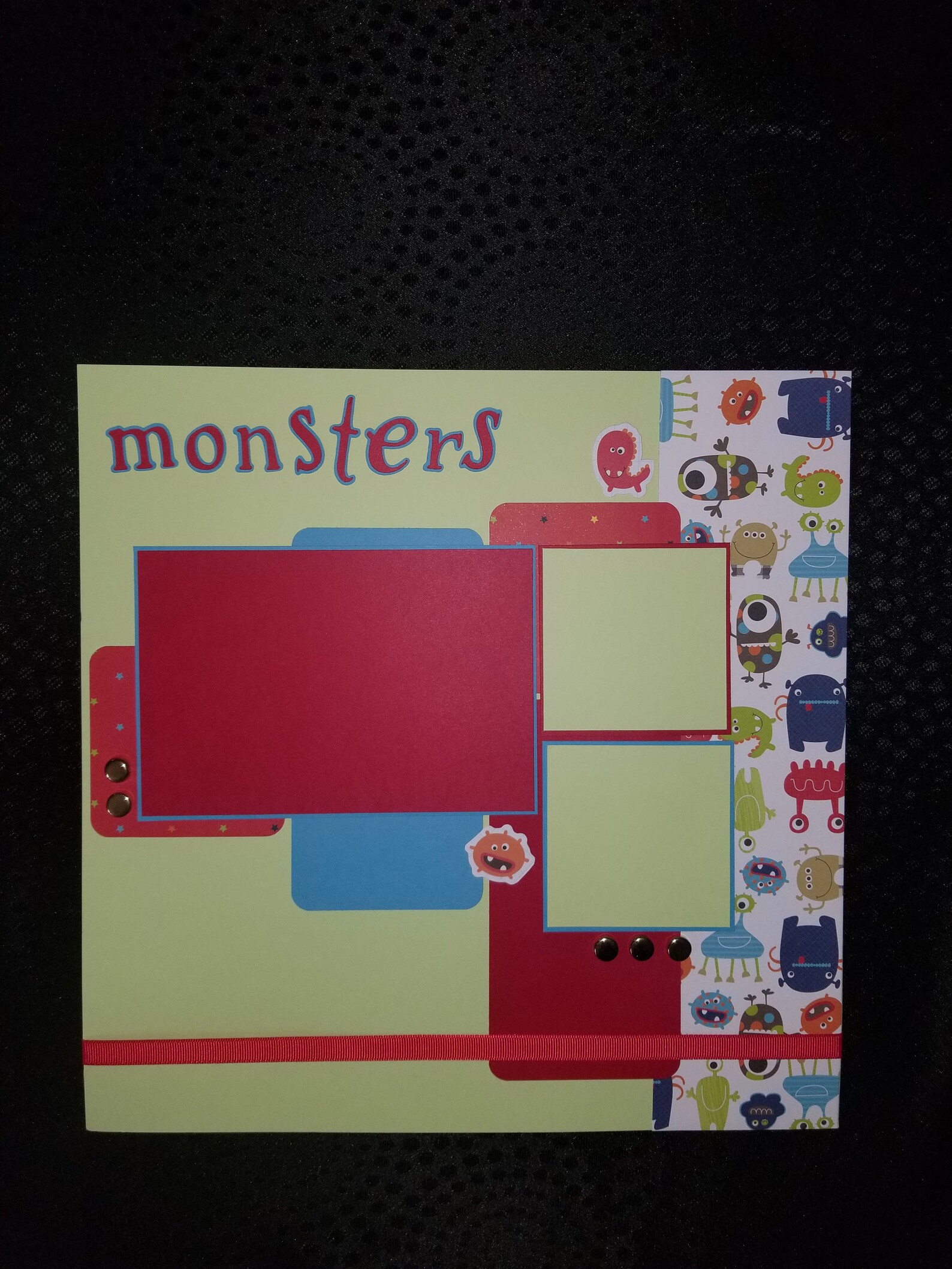 Little Monsters 12 X 12 Scrapbook in a Minute Double Layout - Etsy