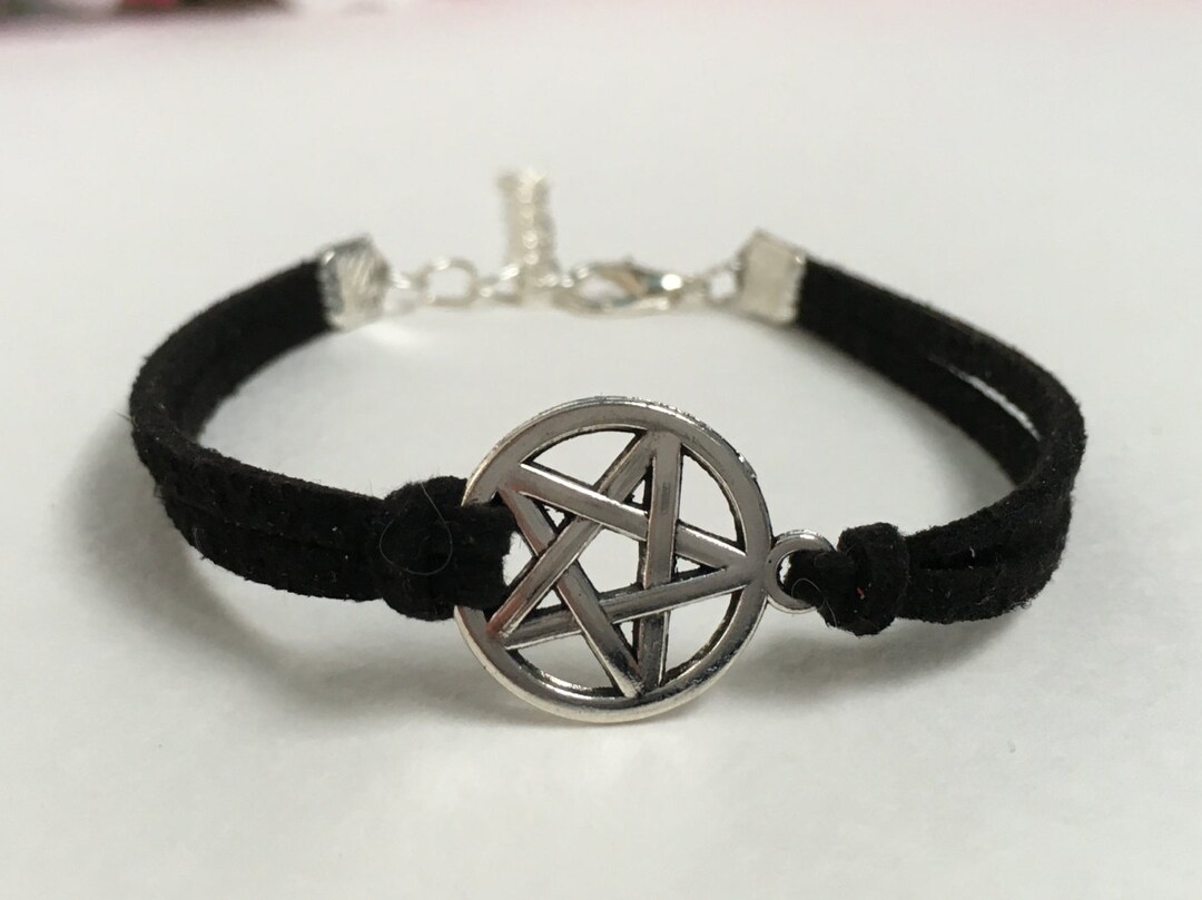 Small Pentagram Bracelet Pagan Bracelet Silver Pentagram Bracelet ...
