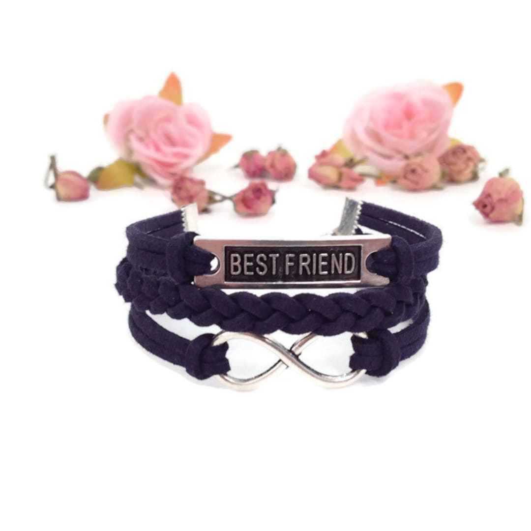 Best Friend Bracelet Infinity Friendship Bracelet Navy Blue Bracelet ...