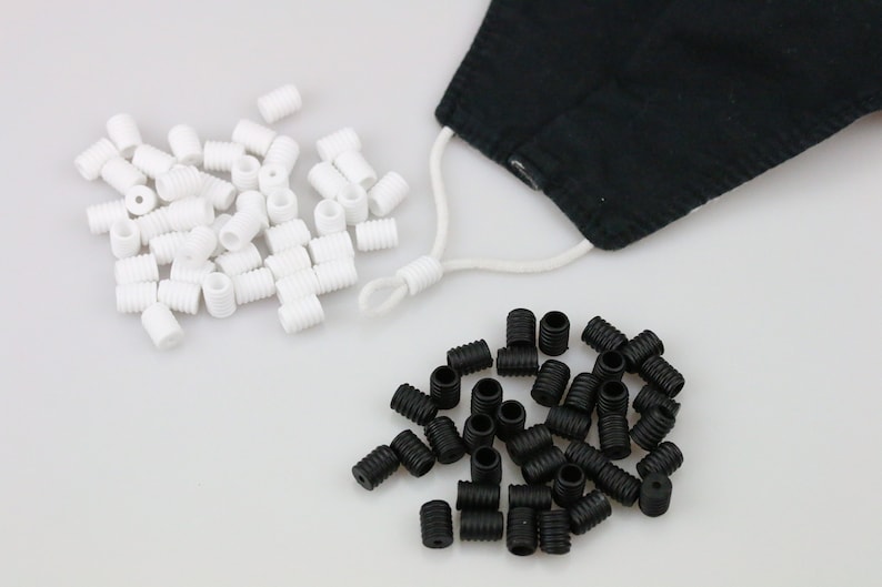 Ear loop cord locks for face mask Barrel silicone stopper Ear | Etsy