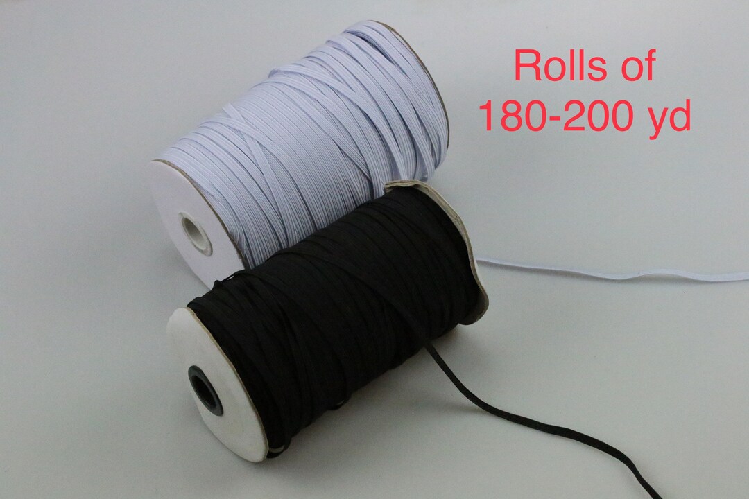 Spools Of 180 200 Yards Black And White 5 Mm Elastic Band Skinny Elastic Cord For Masks 14
