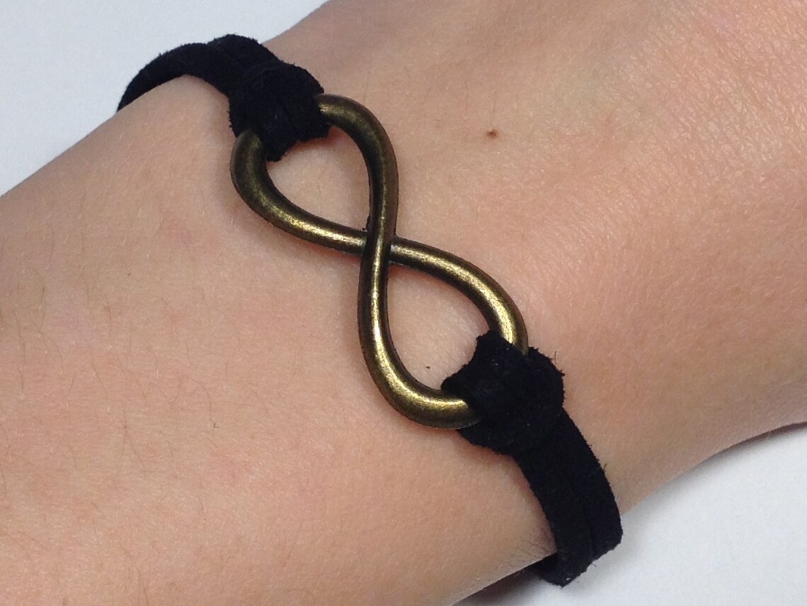 Bronze Big Infinity Bracelet 24 Colors Antique Bronze Infinity Charm ...