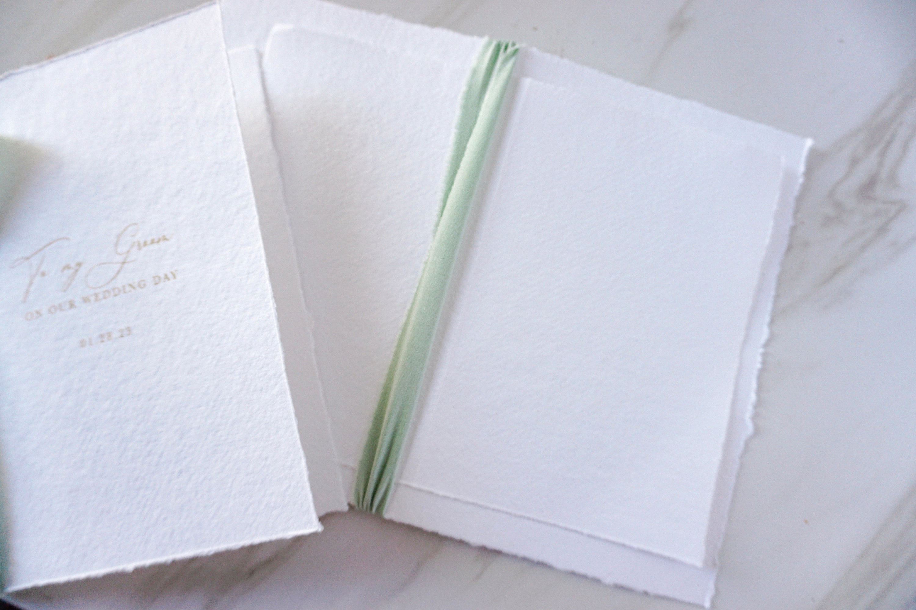 Wedding Day Husband and Wife Letter Booklets, Handmade Paper, Silk ...