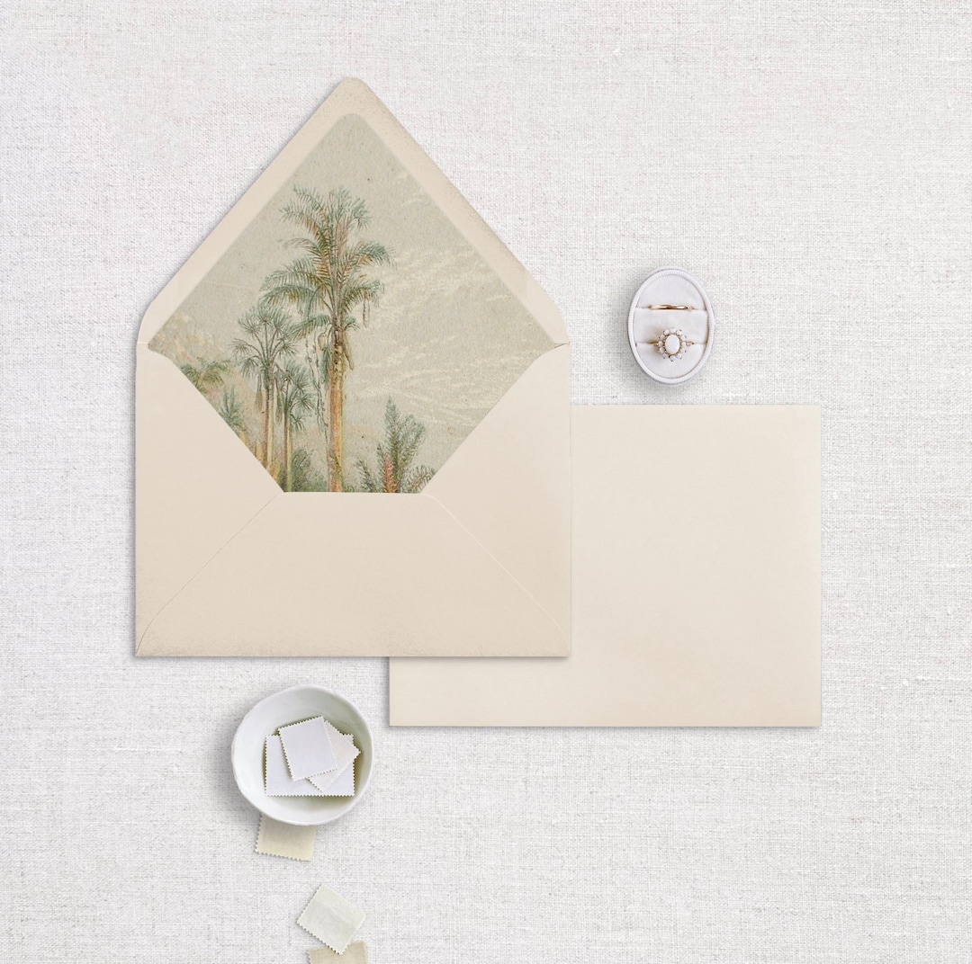Fine Art Palm Tree Envelope Liner, Set of 25 - Etsy