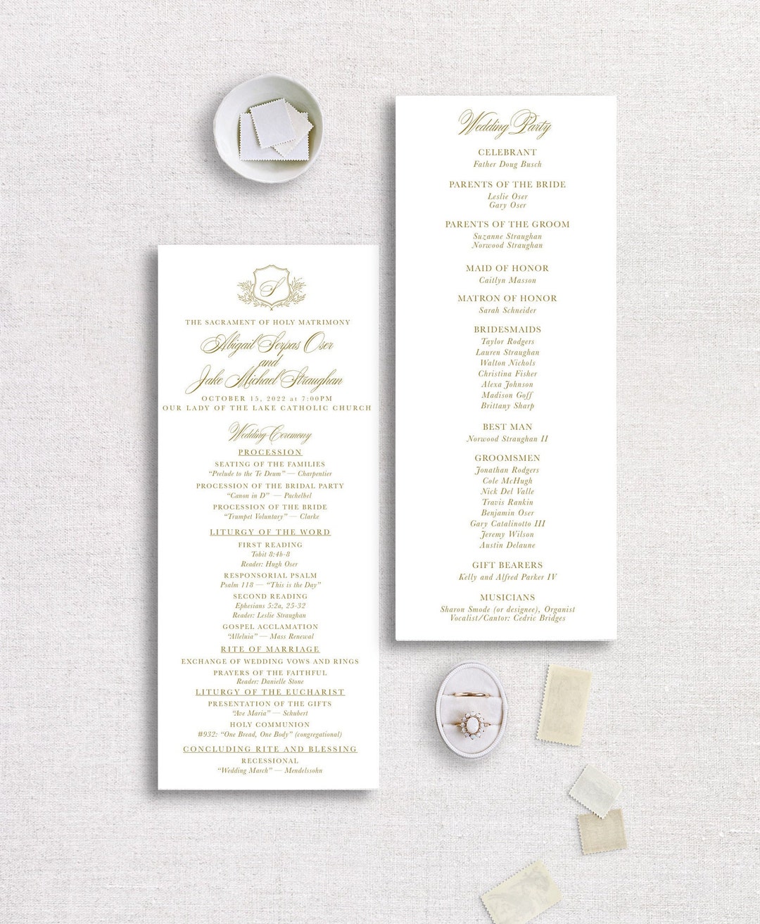 Wedding Programs, Wedding Ceremony Program, Wedding Program Printed or ...