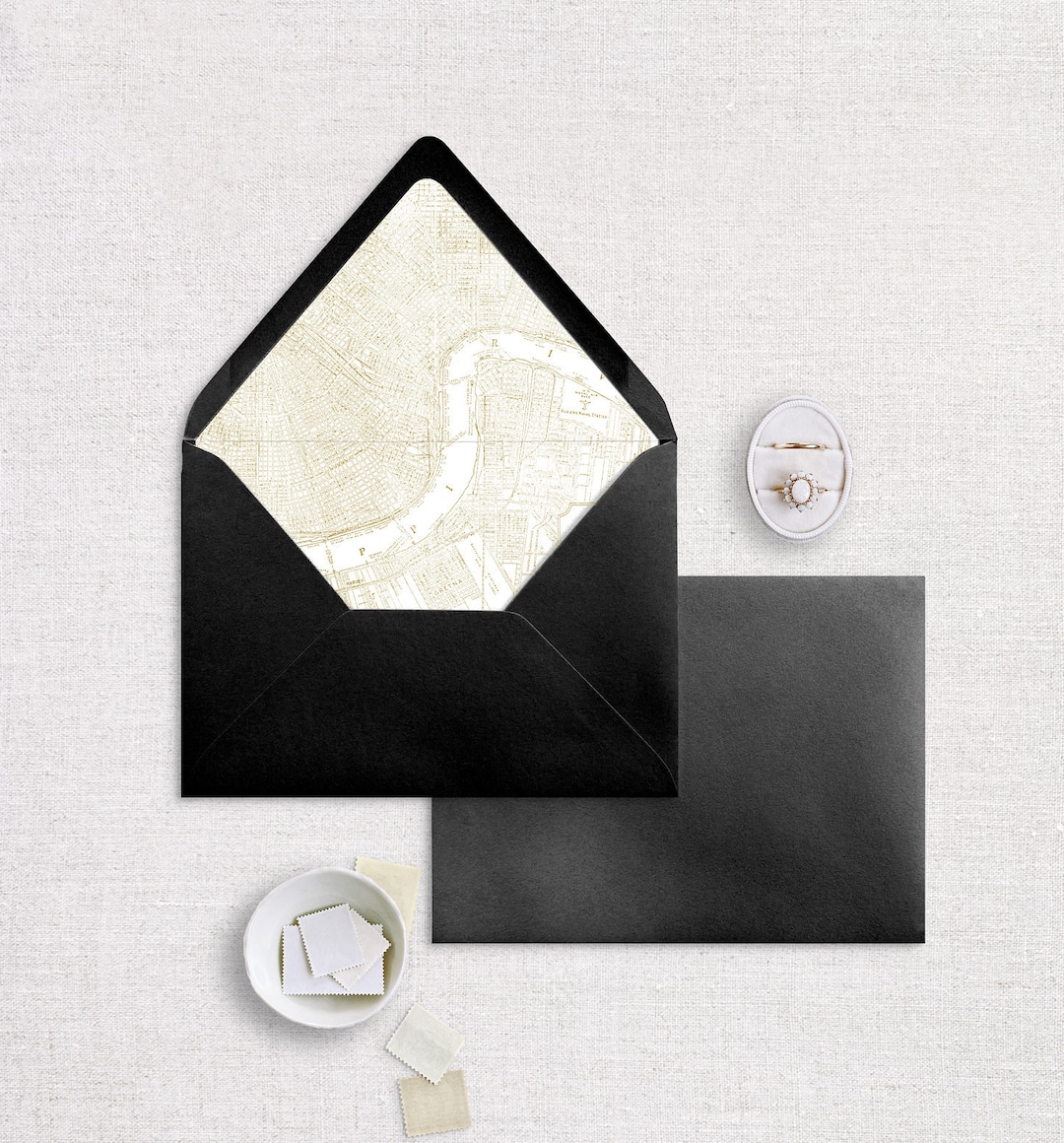 New Orleans Map Envelope Liner, Printable Envelope Liner, Digital ...