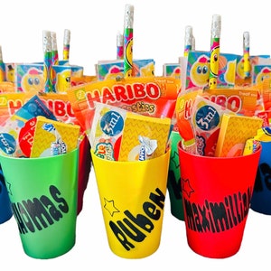 Personalised Party Favour Cup: Pre-filled Goodie Bag, Reusable Treat ...