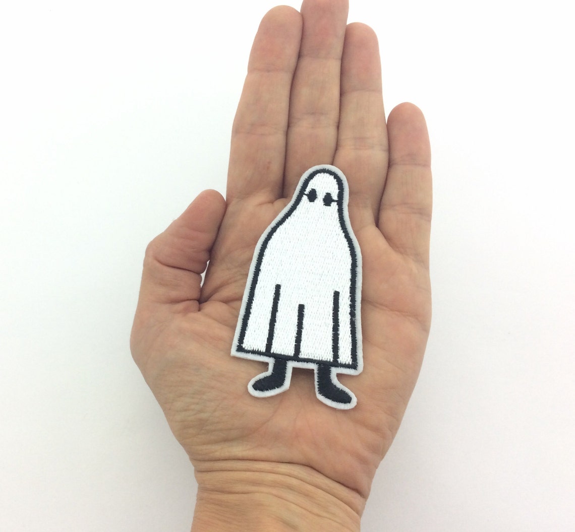 Patch ghost white patches embroidered applique for girls and | Etsy