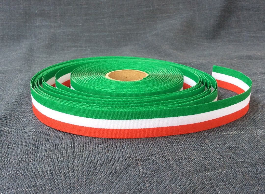 Grosgrain Ribbon Striped Ribbon Italian Flag Ribbon Craft Supplies ...
