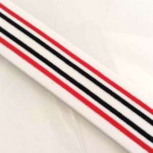Fancy Elastic Colored Striped Elastic by the Yard Size 1 9/16 4cm Large ...