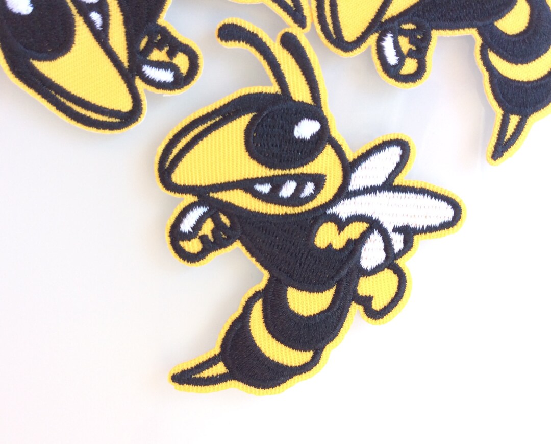 Iron-on Patch Bee Wasp Crazy Biker Basketball Team Baseball - Etsy