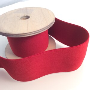 Red Soft Elastic Ribbon by the Yard Soft Elastic Trim Size 2" (5cm ...