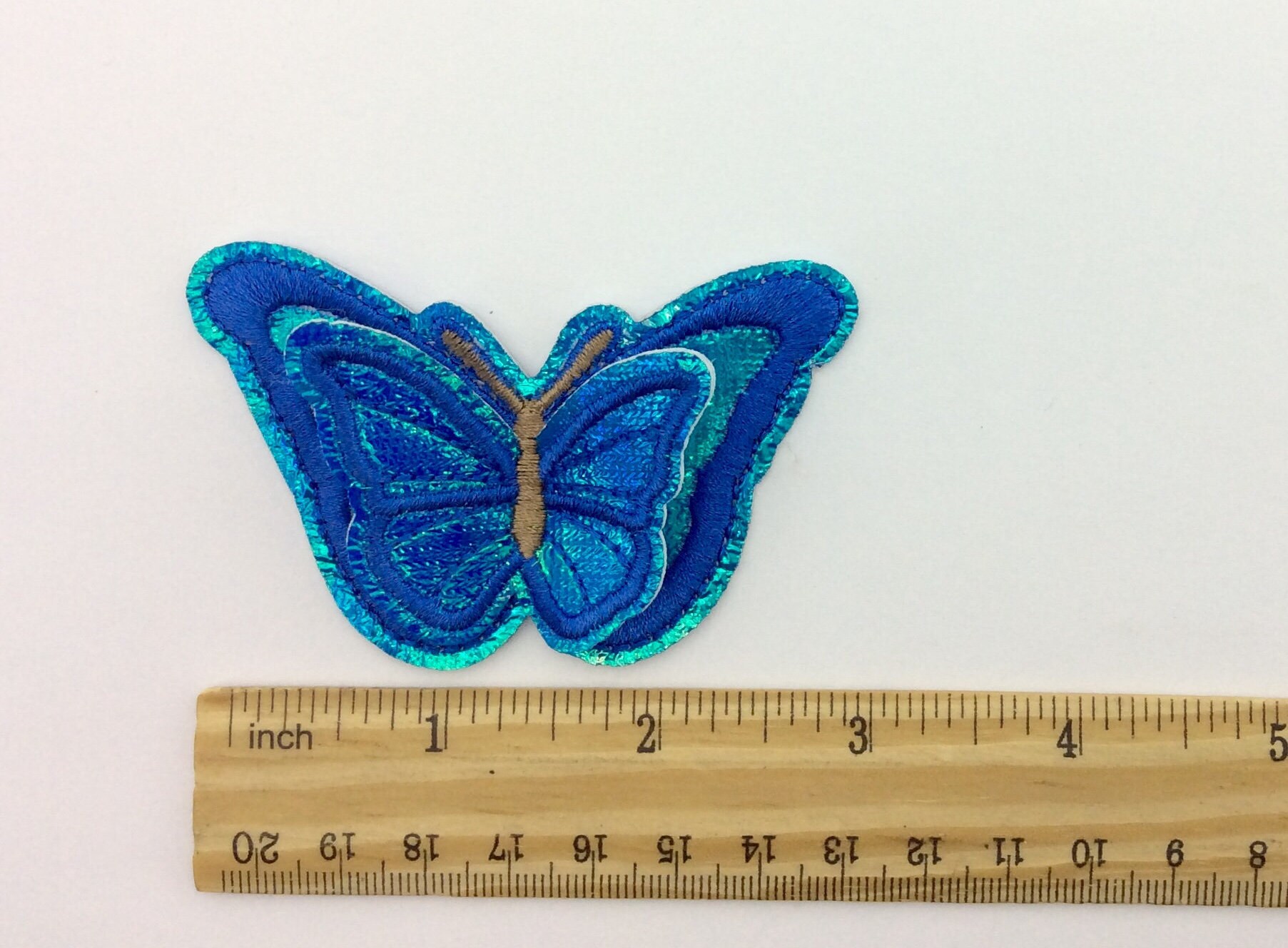 Butterfly Patch 3D Light Blue Applique Diy Embroidered Badge | Etsy