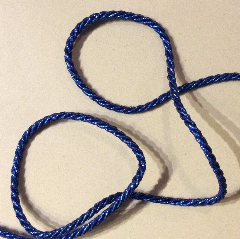 Cord by Yard Metallic Twisted Rope Shiny String Gold Silver | Etsy