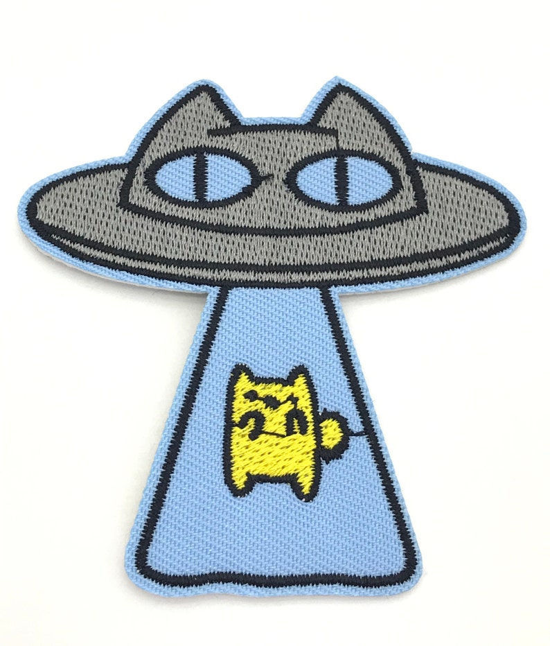 Iron on Patch Cat Alien Ufoembroidered Applique Diy Patches - Etsy