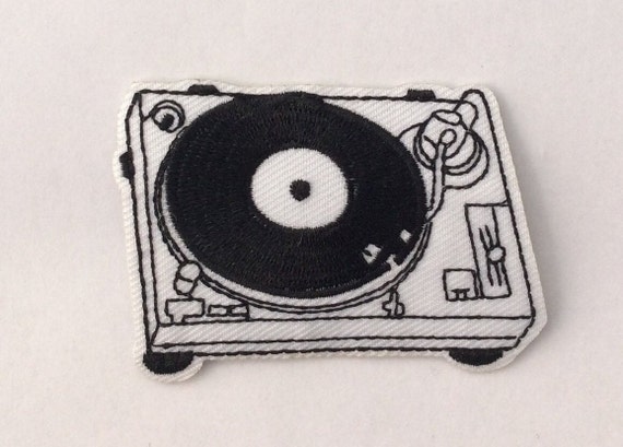 Record Player Iron on Patch Vinyl Vintage Applique DIY - Etsy