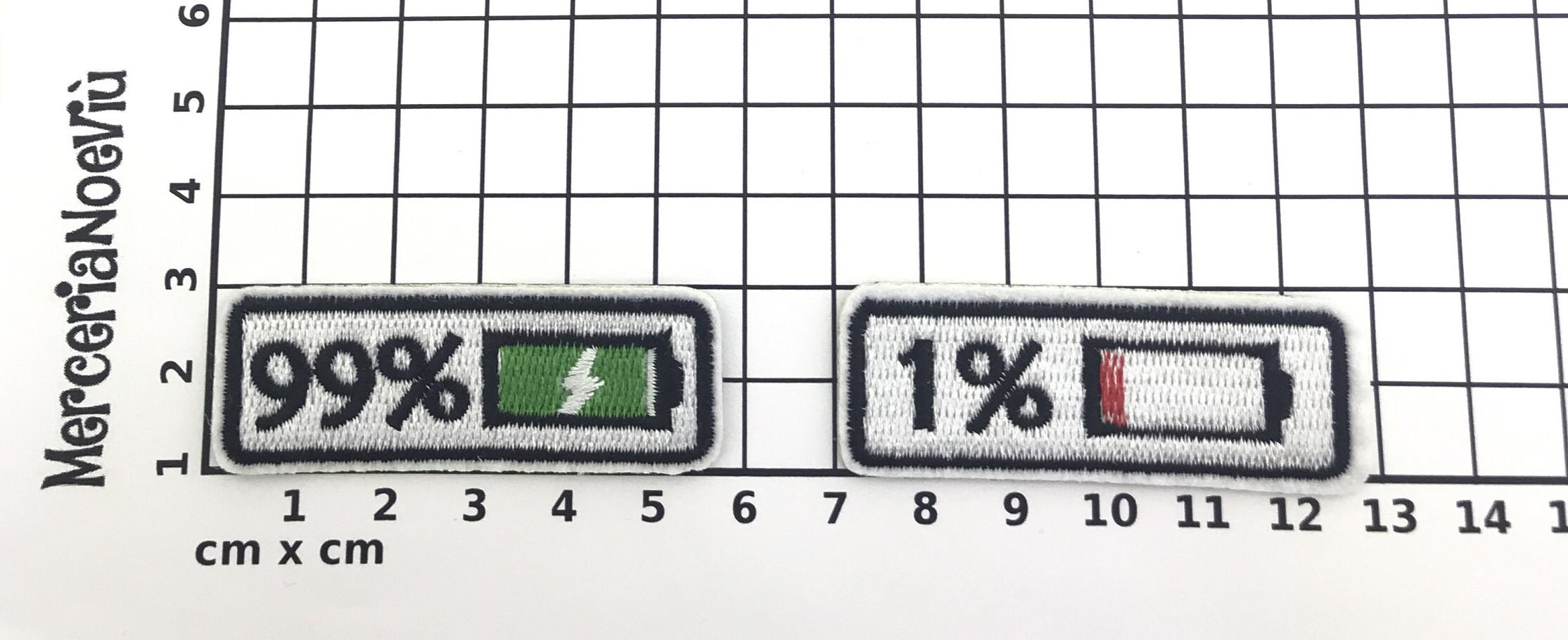 Patch Battery Charge Patches Low or Full Battery Energyn - Etsy