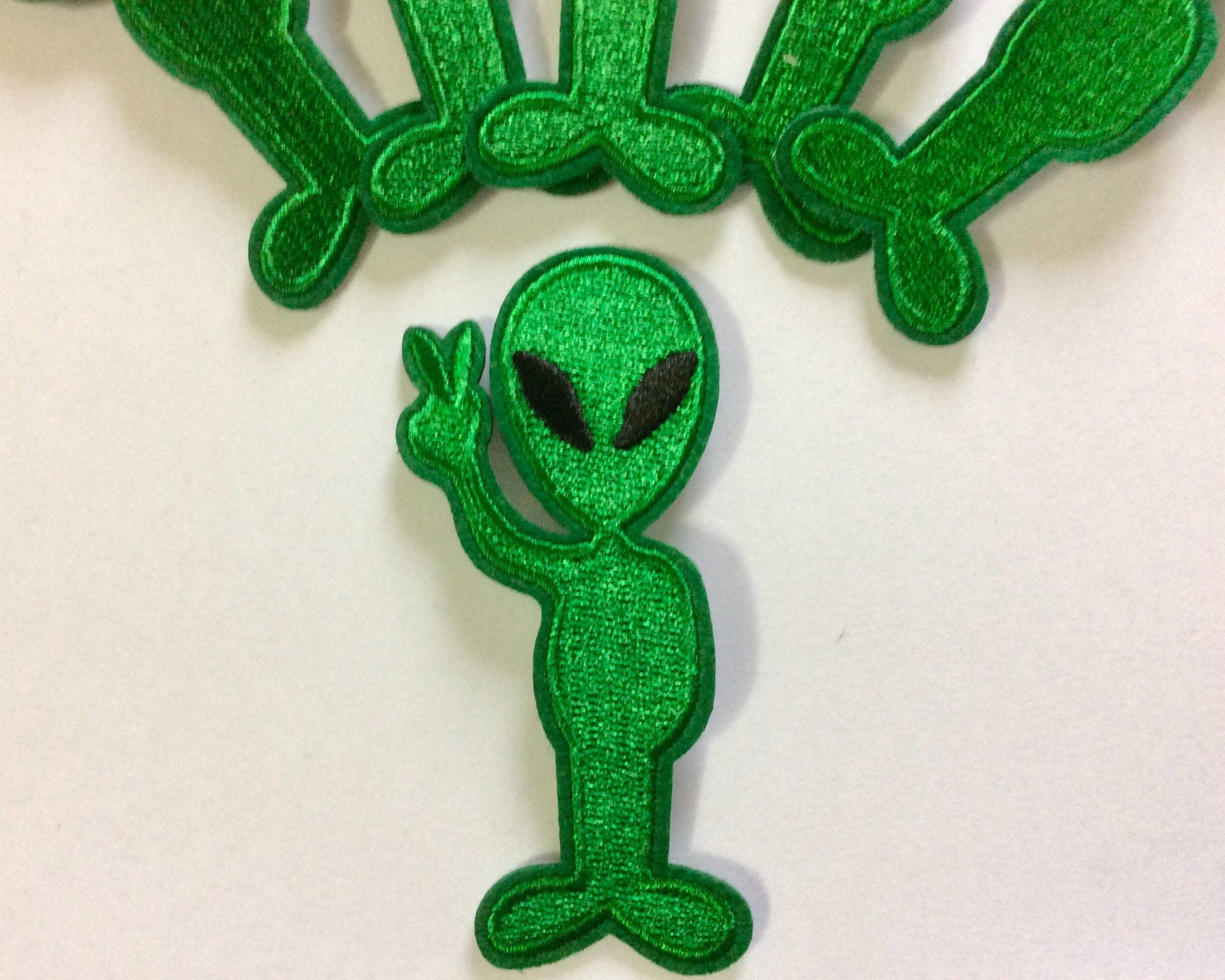 Patch Green Alien Iron on Embroidered Applique Gift School - Etsy