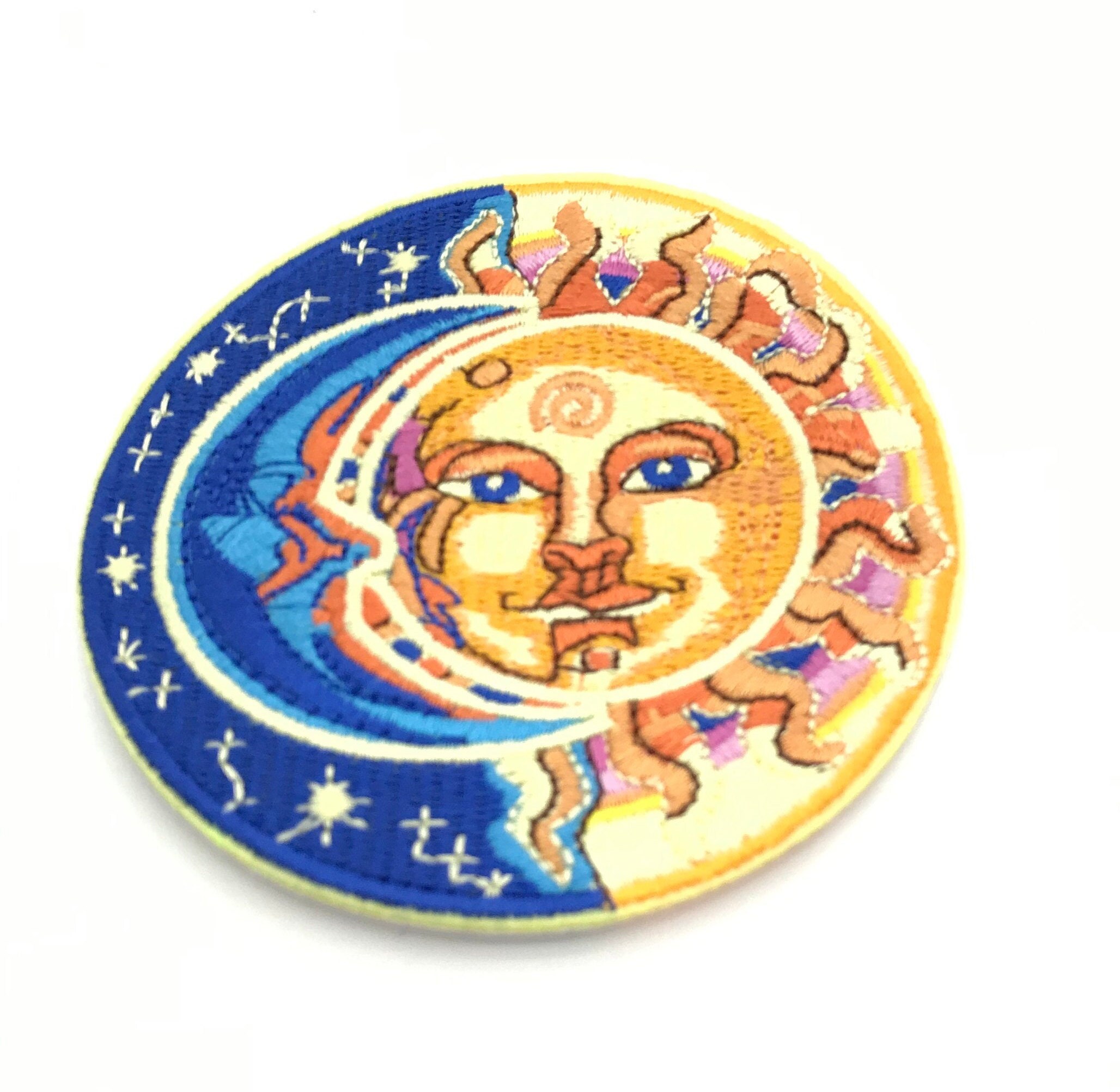 Big patch sun & moon patches solar system applique | Etsy