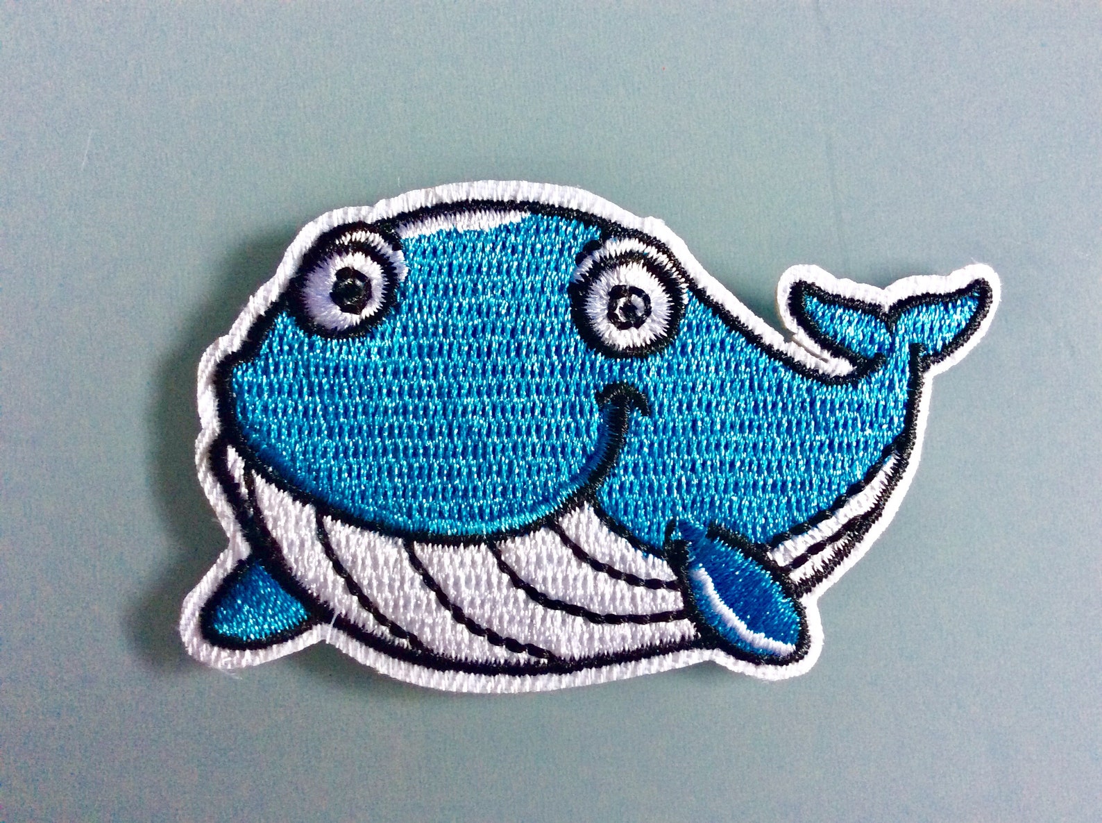 Blue Whale Patch Sea Animal Embroidered Applique - Etsy
