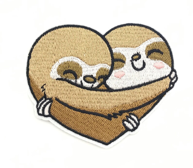 Patch Sloth With Heart iron on Baby Sloth Animal - Etsy