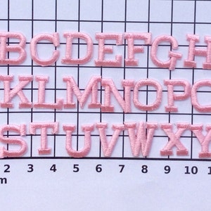 Iron on Embroidered Letters Pink Baby Embroidery Applique Letters Craft ...