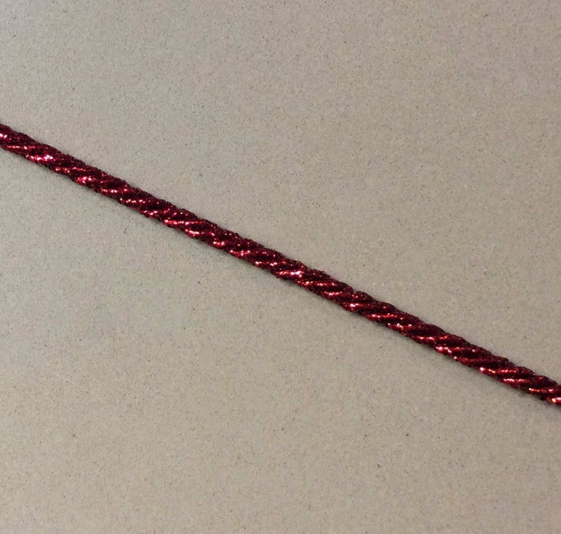 Cord by Yard Metallic Twisted Rope Shiny String Gold Silver - Etsy