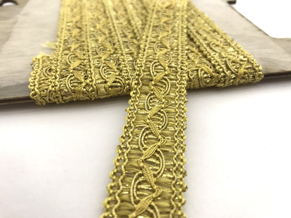 3/4 Gold Ribbon Trimming. Fashion Ribbon by the Yard for | Etsy