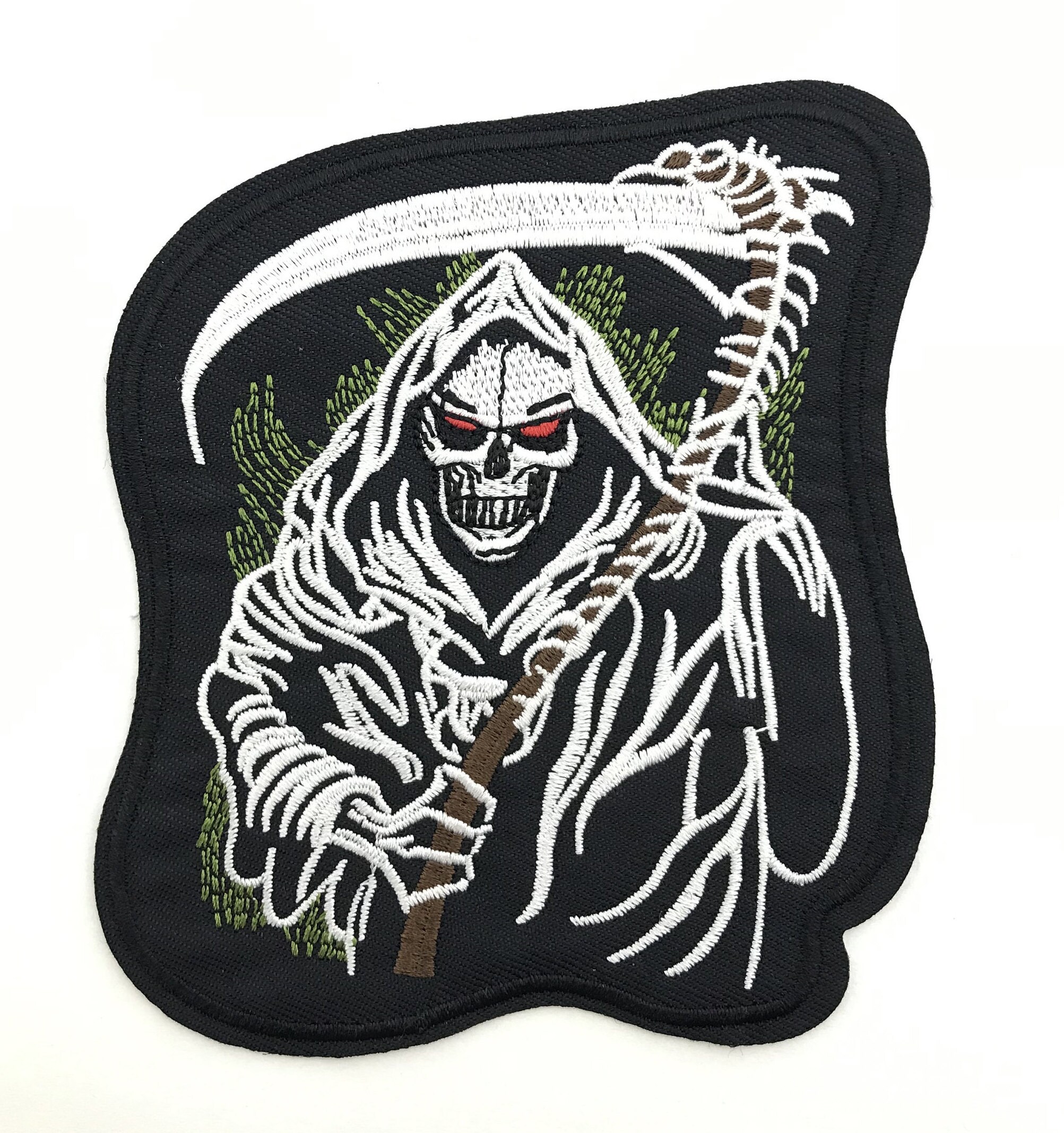 Skull Grim Reaper Patch skeleton Patches Punk Badge | Etsy
