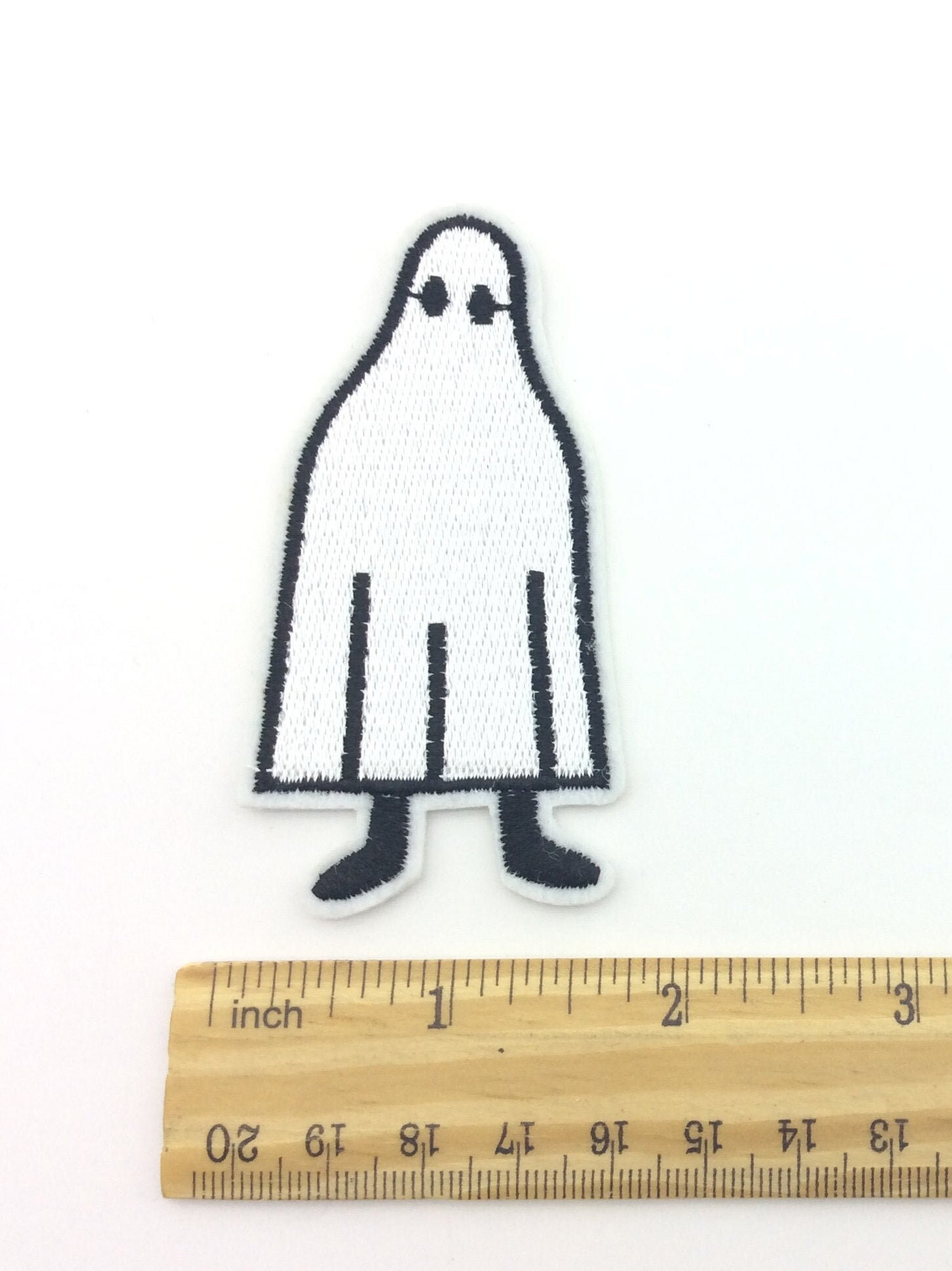 Patch ghost white patches embroidered applique for girls and | Etsy