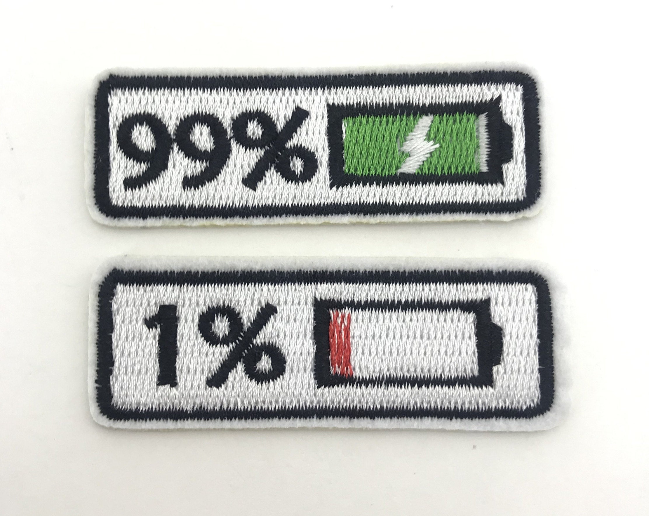 Patch Battery Charge Patches Low or Full Battery Energyn - Etsy