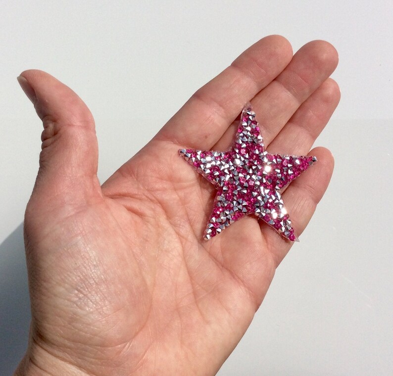 Patch Star Rhinestones Strass Hotfix Iron on Applique Fashion - Etsy