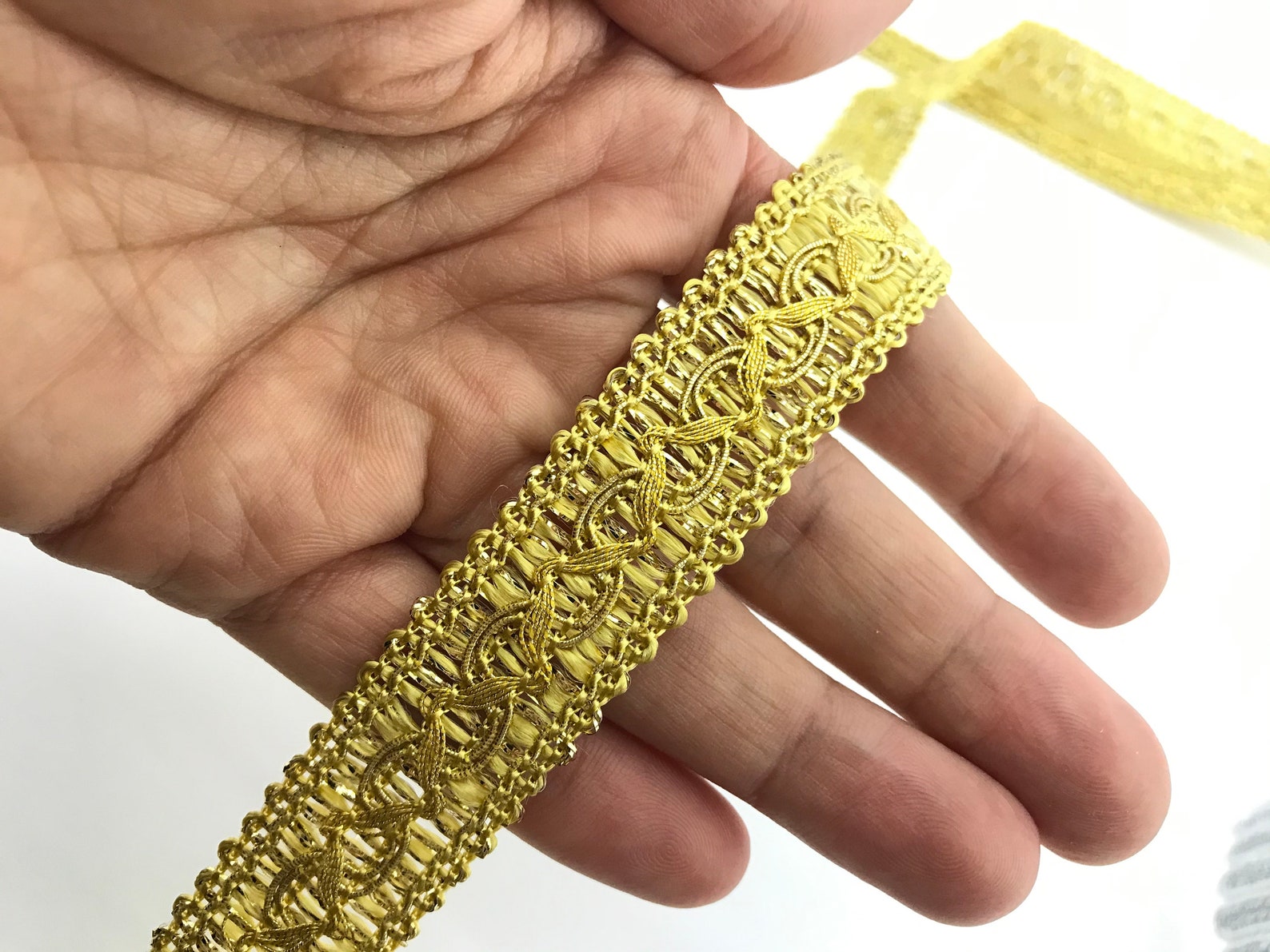 3/4 Gold Ribbon Trimming. Fashion Ribbon by the Yard for | Etsy