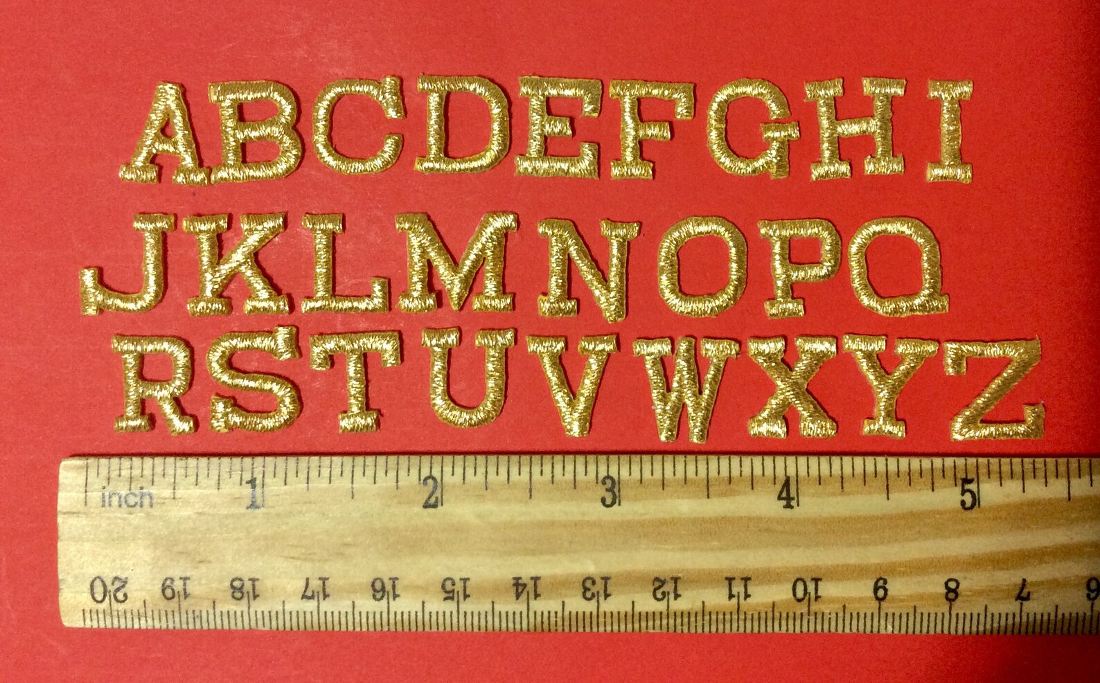 Iron on Embroidered Letters Gold Embroidery Applique Letters - Etsy