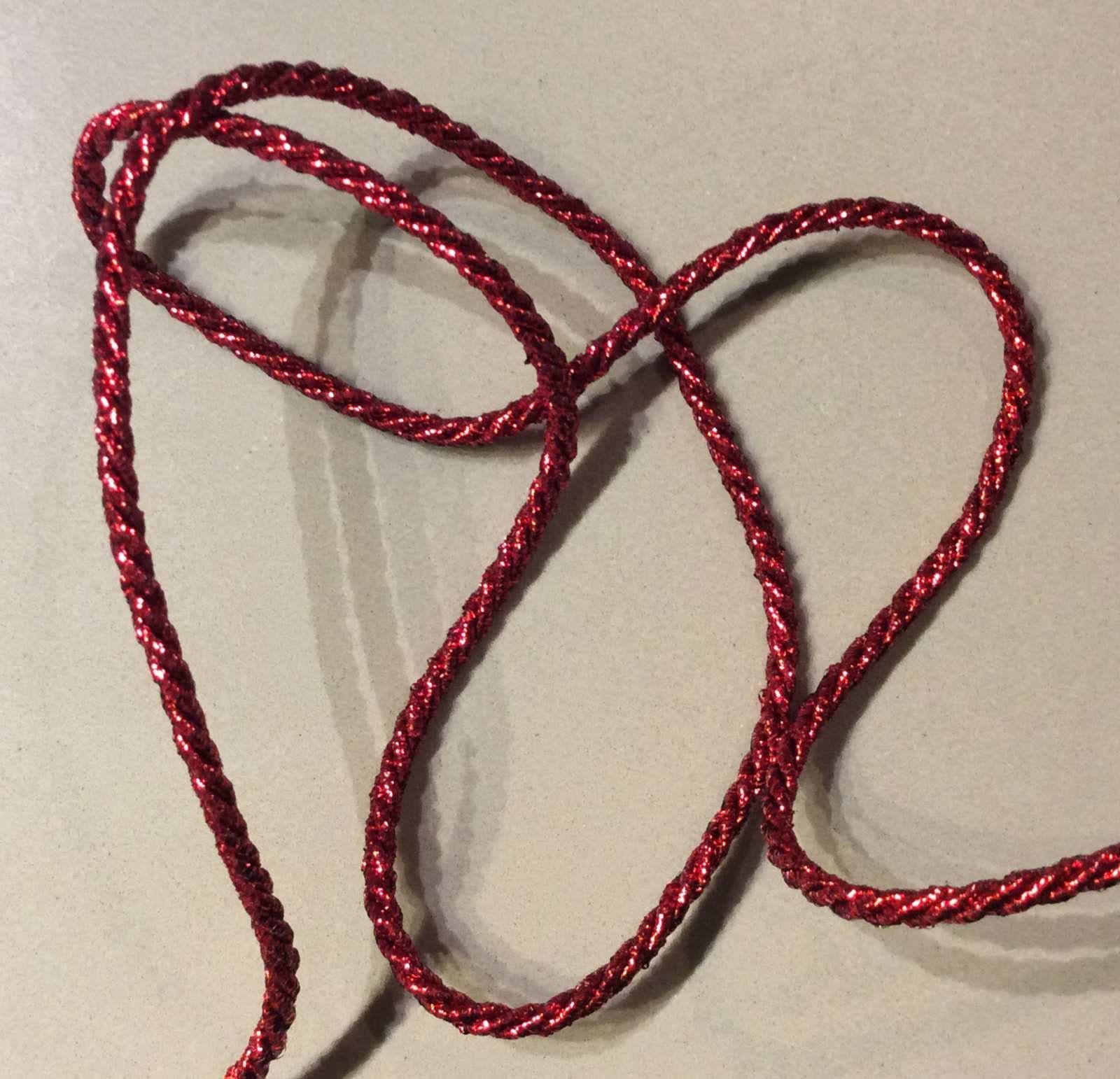 Cord by yard metallic twisted rope shiny string gold silver | Etsy