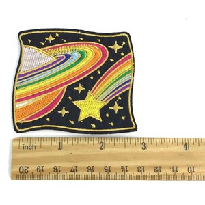 1 Big Rainbow Patch Galaxy Planet Saturn Large Iron on Emnroidered Diy ...