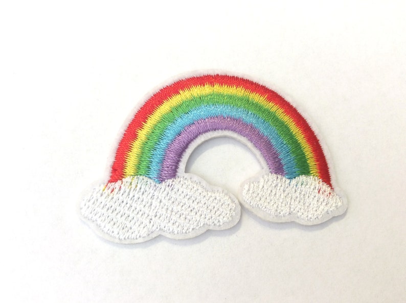 Rainbow Iron on Patch Embroidered Patch Diy Decoration | Etsy