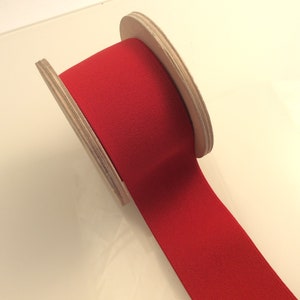 Red Soft Elastic Ribbon by the Yard Soft Elastic Trim Size 2" (5cm ...