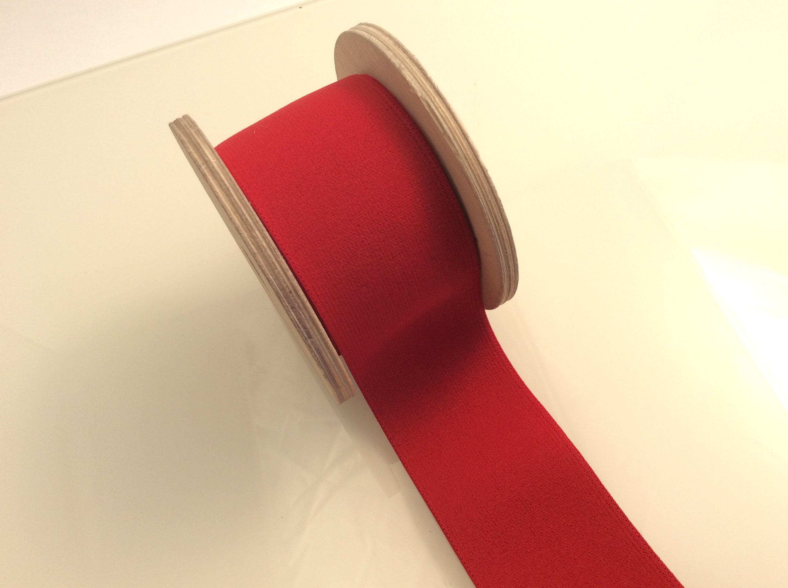 Red Soft Elastic Ribbon by the Yard Soft Elastic Trim Size | Etsy