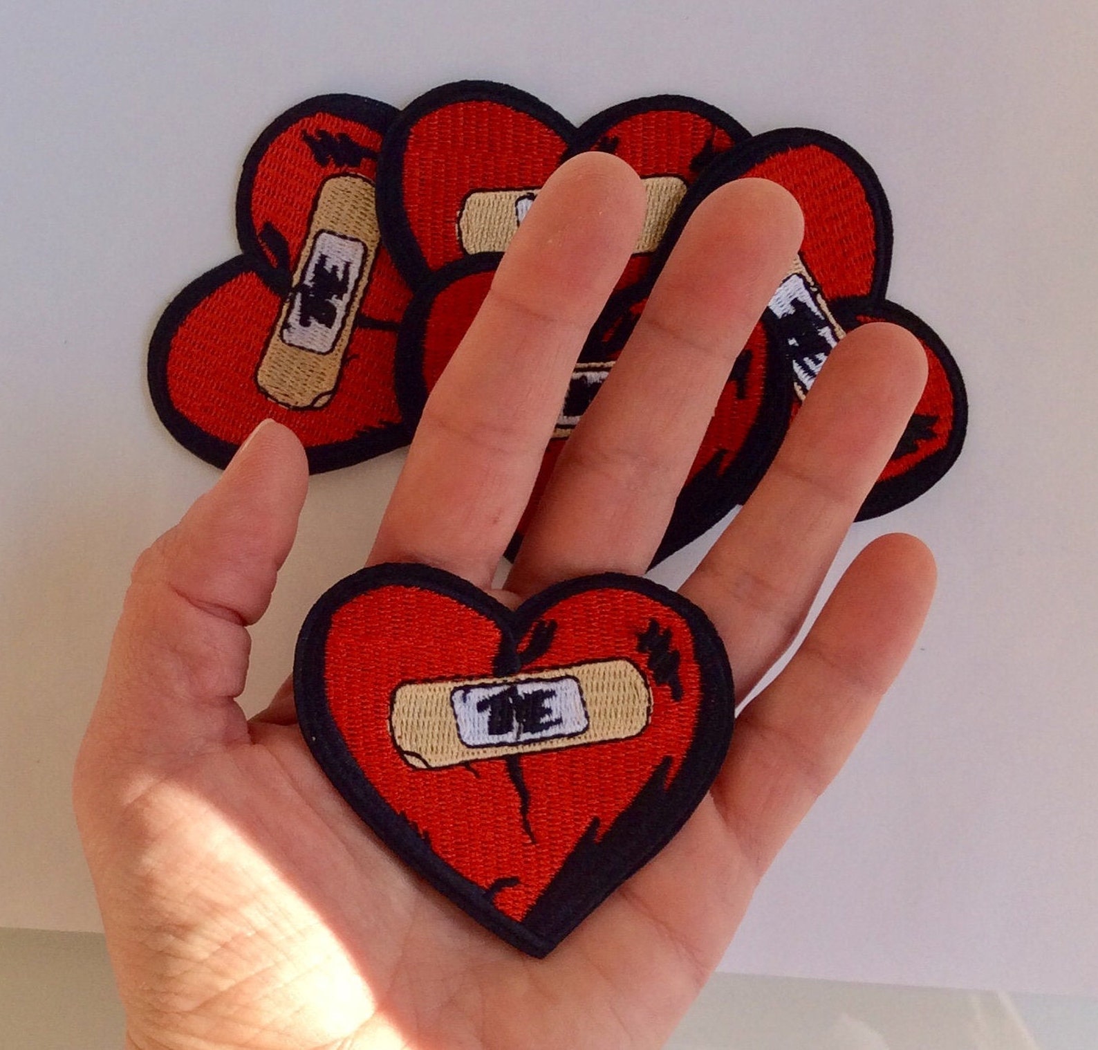 Patch cuore rosso rotto spezzato per amore cerotto il tempo | Etsy