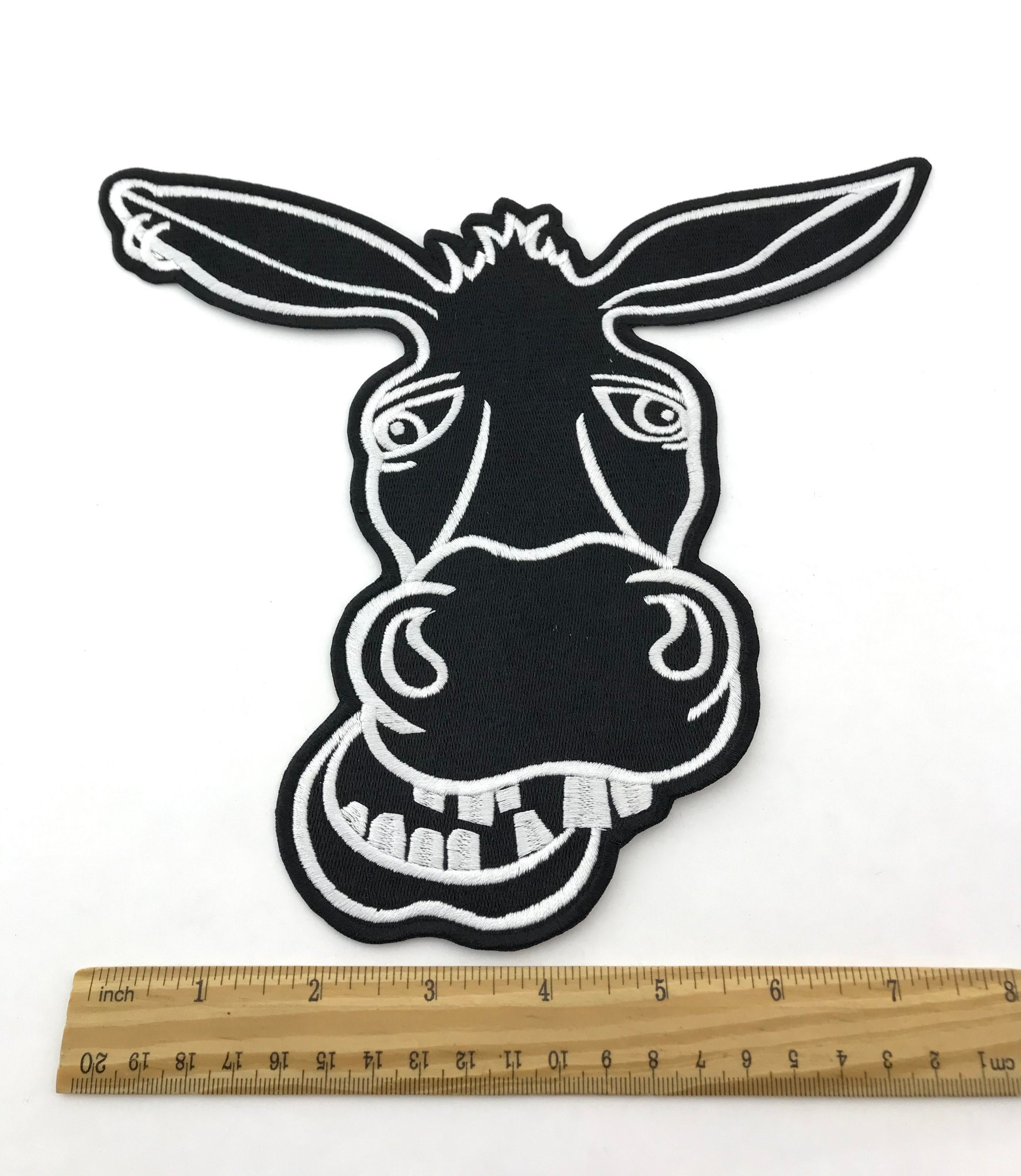 Iron on Patch Large Donkeypatches Animal Embroidered Diy | Etsy