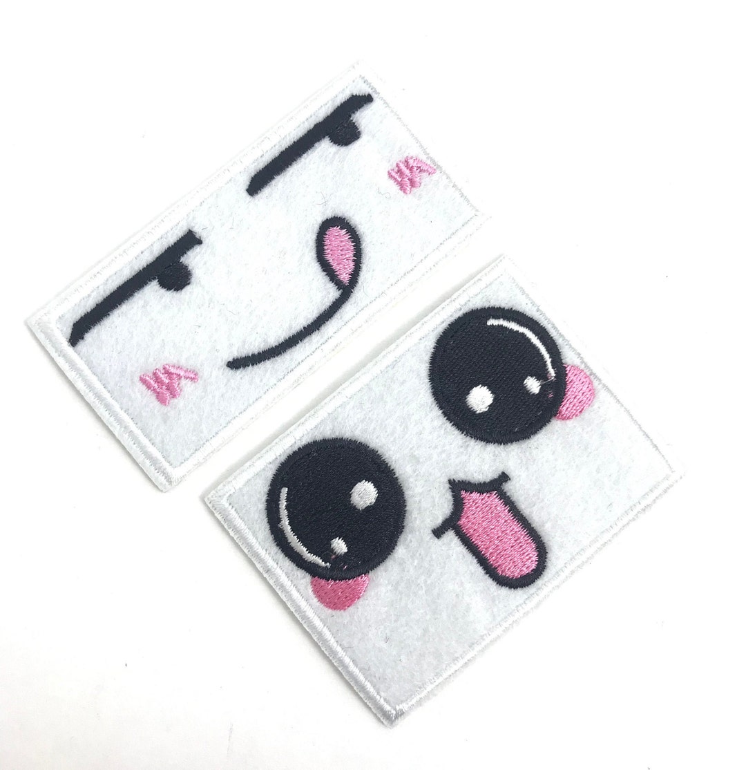 Kawaii Patch Anime Japanese Manga,embroidered Applique Diy Iron on Face ...