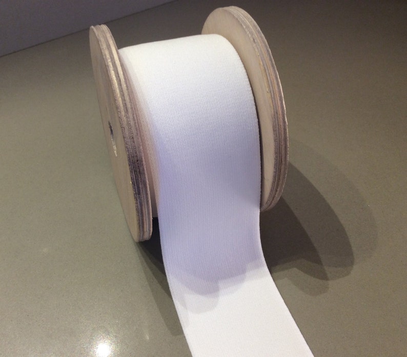 White Soft Elastic Ribbon by the Yard Soft Elastic Trim Size | Etsy